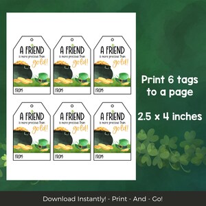 Precious Than Gold St Patricks Day Printable Gift Tag, St Patricks Day ...
