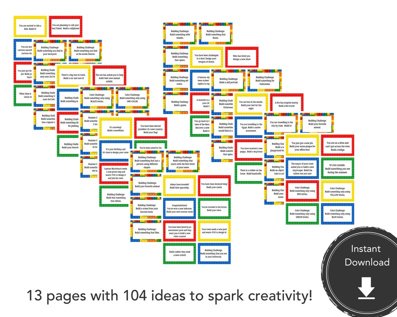 Creative Kids Printable Activity Boredom Buster Homeschool | Etsy