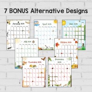 2024 Calendar, Kids Calendar Printable, Calendar 2024, Monthly Calendar ...