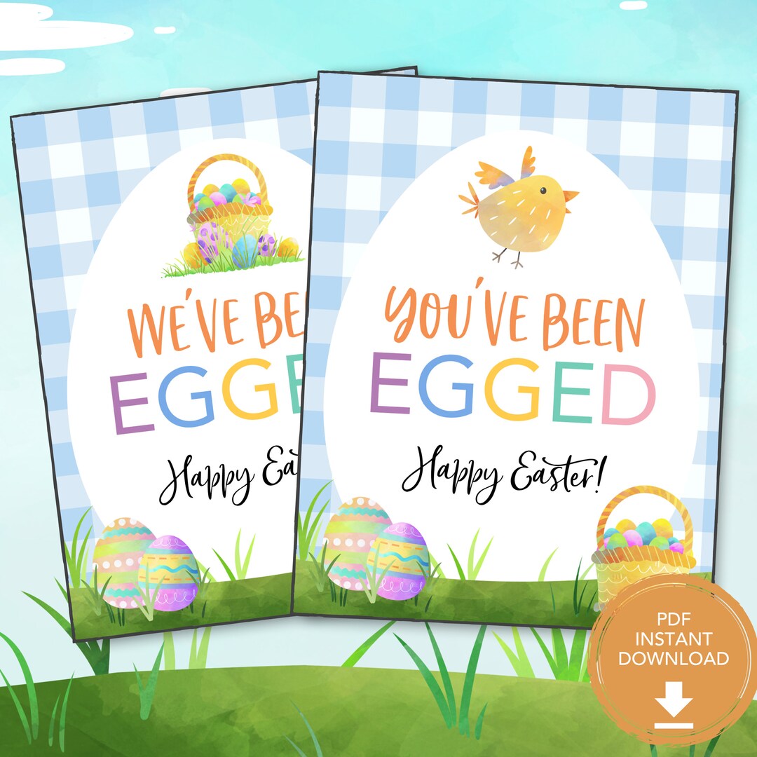 You've Been Egged Printable Easter Sign, Easter Printables Games and ...