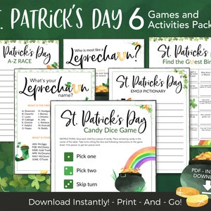 St Patrick's Day Game Bundle Printable Game for Kids - Etsy