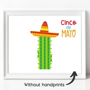 Cactus Handprint Craft Cinco De Mayo Handprint Art Printable - Cinco De ...