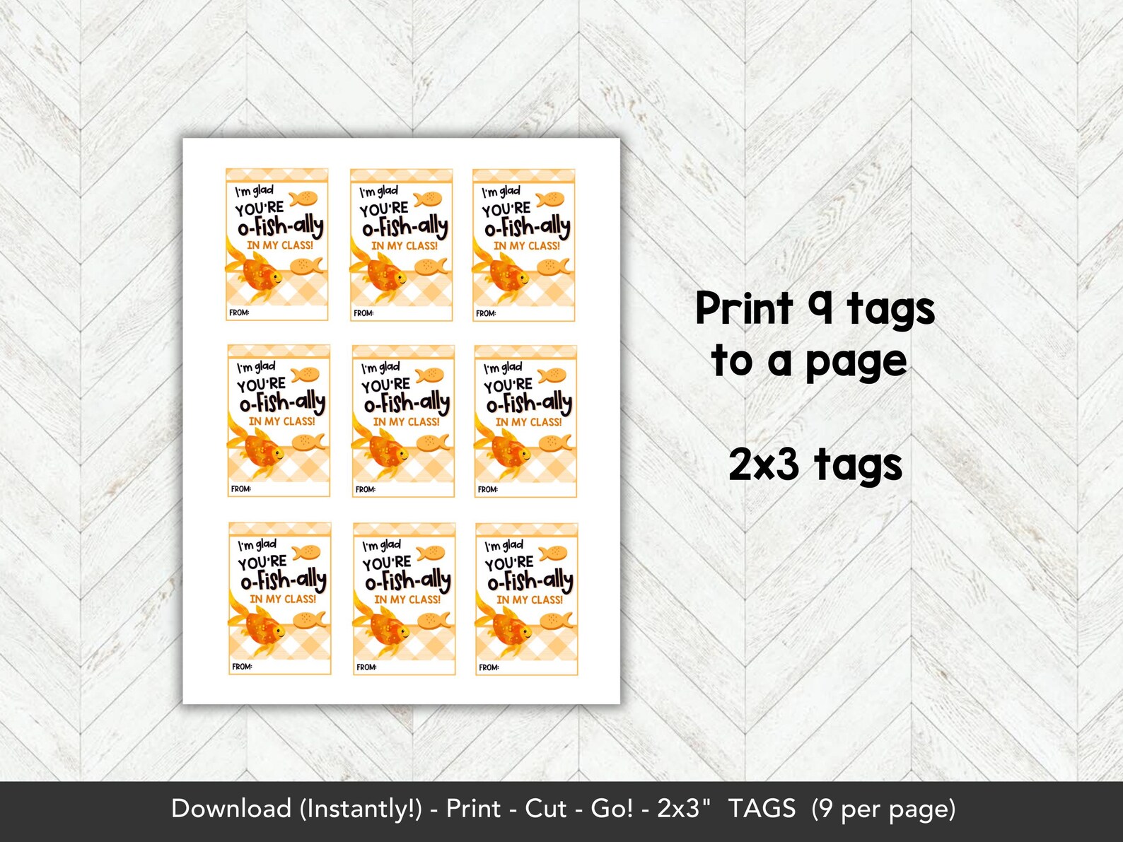 Fish Cracker Gift Tag Printable, Back to School Treat Tag for Students ...