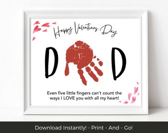Printable Activities for Kids Valentines Day Handprint Art - Etsy