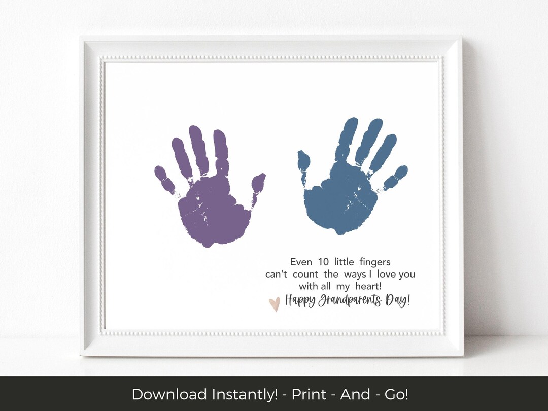 Grandparents Day Handprint Craft Printable, Poem Handprint Art for Kids ...