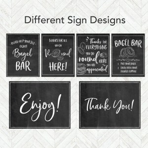 Bagel Bar Kit, Bagel Bar Sign for Christmas, Wedding, Birthday, Baby ...