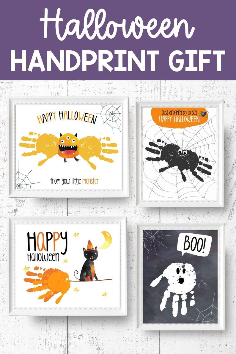 Witch Halloween Handprint Craft, DIY Craft for Kids Art, Halloween ...