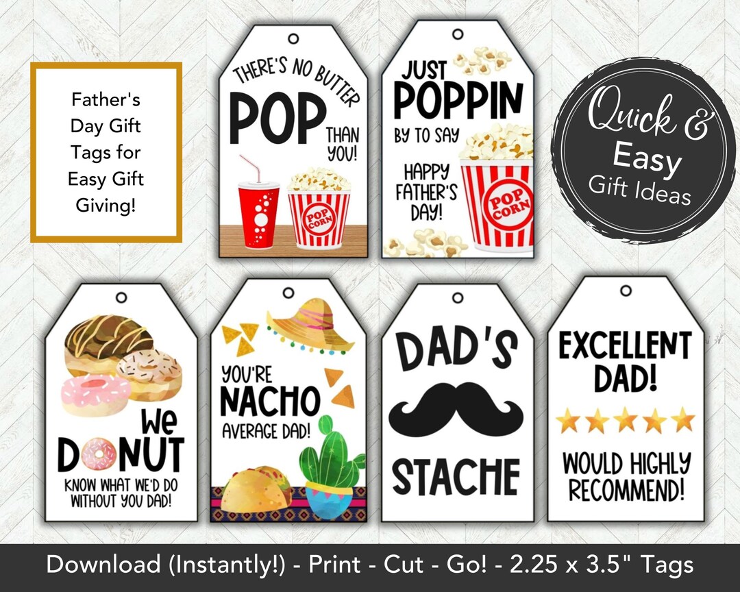 Printable Fathers Day Gift Tag, Fathers Day Printable Gift Tags, 1st ...