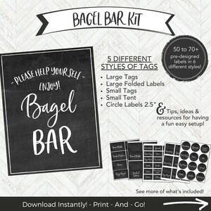 Christmas Bagel Bar Sign - Etsy