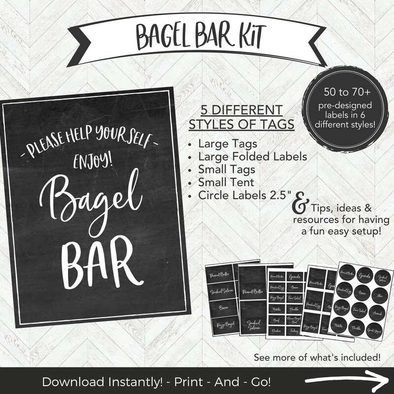 Bagel Bar Sign - Etsy