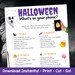 Whats on Your Phone Halloween Printable, Halloween Party Games for Kids ...