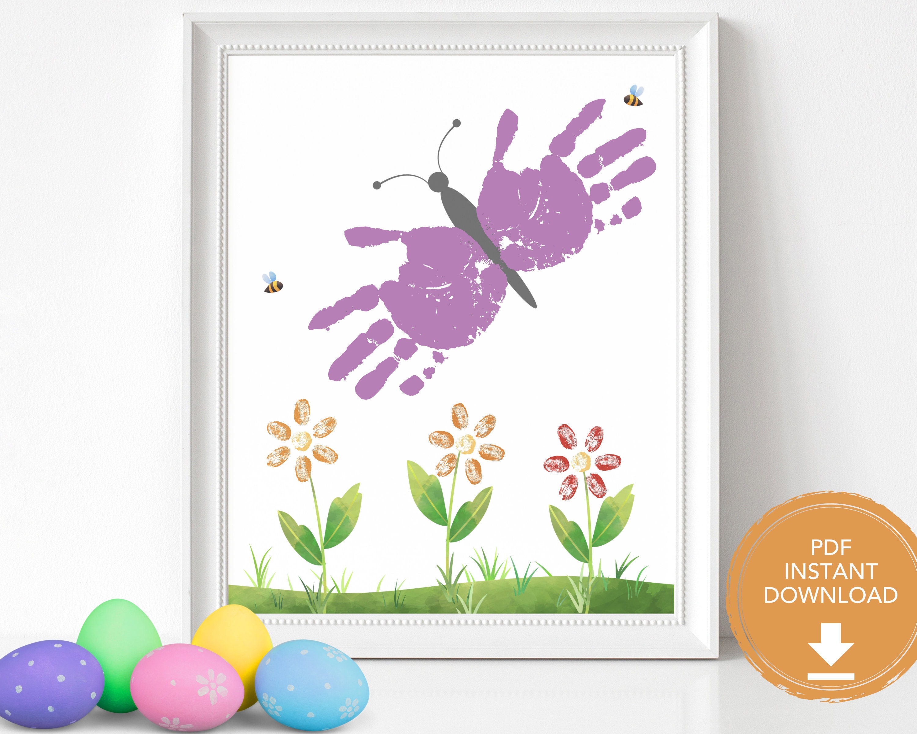 Butterfly Easter Craft Easter Handprint Kids Craft - Etsy
