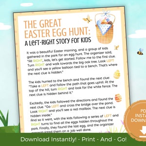 Easter Left Right Game, Printable Pass the Gift Game, Easter Gift ...