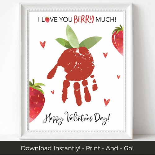 Valentine Handprint Craft Valentine for Mom Preschool - Etsy
