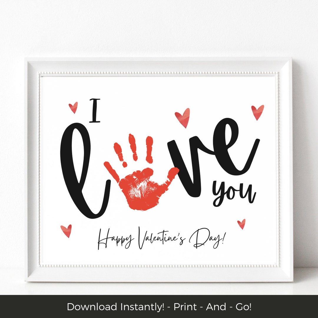 Valentines Day Craft, Preschool Activities Handprint Craft for Kids ...
