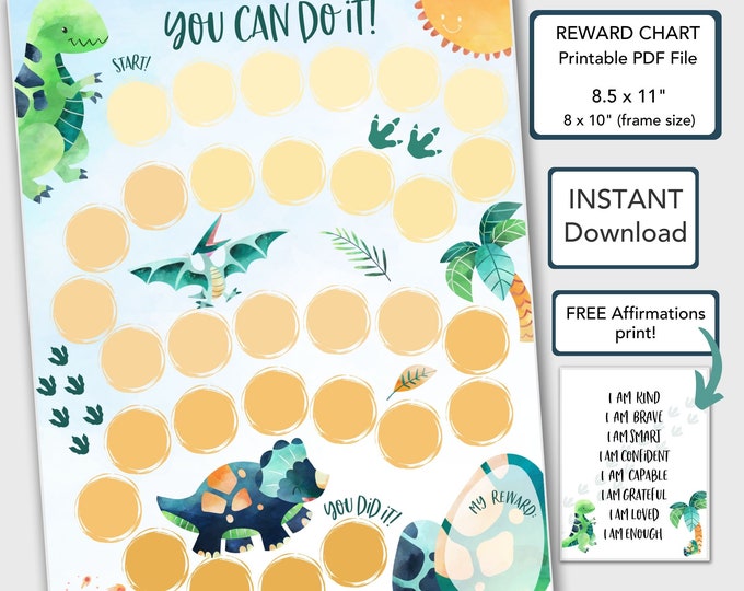 Dragon Reward Chart for Kids Behavior Chart Printable, Chore Chart ...