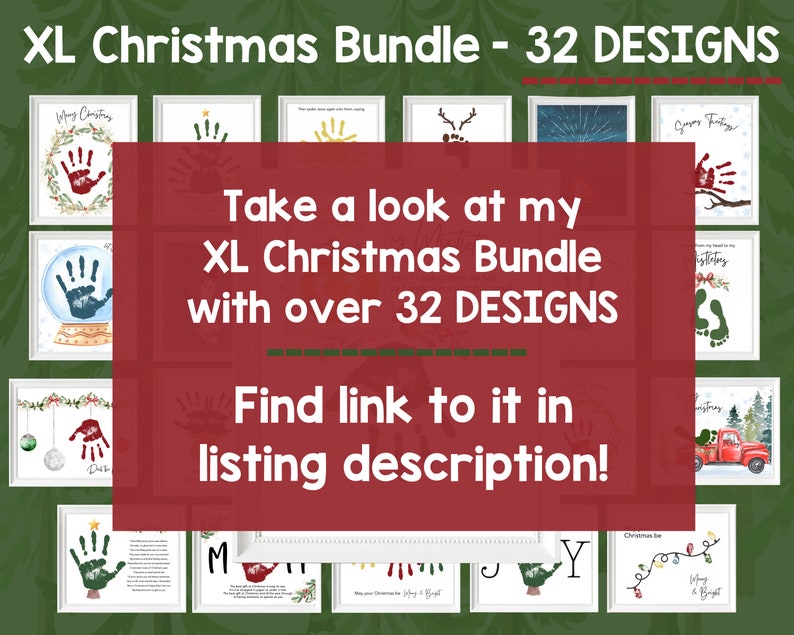 Christmas Handprint Craft Bundle Handprint Art Christmas - Etsy