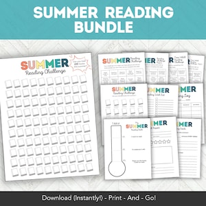 Summer Reading Challenge Printable, Teen, Adult or Kids Reading Journal ...