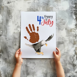 Bald Eagle 4th of July Handprint Art, Fourth of July Handprint Craft ...
