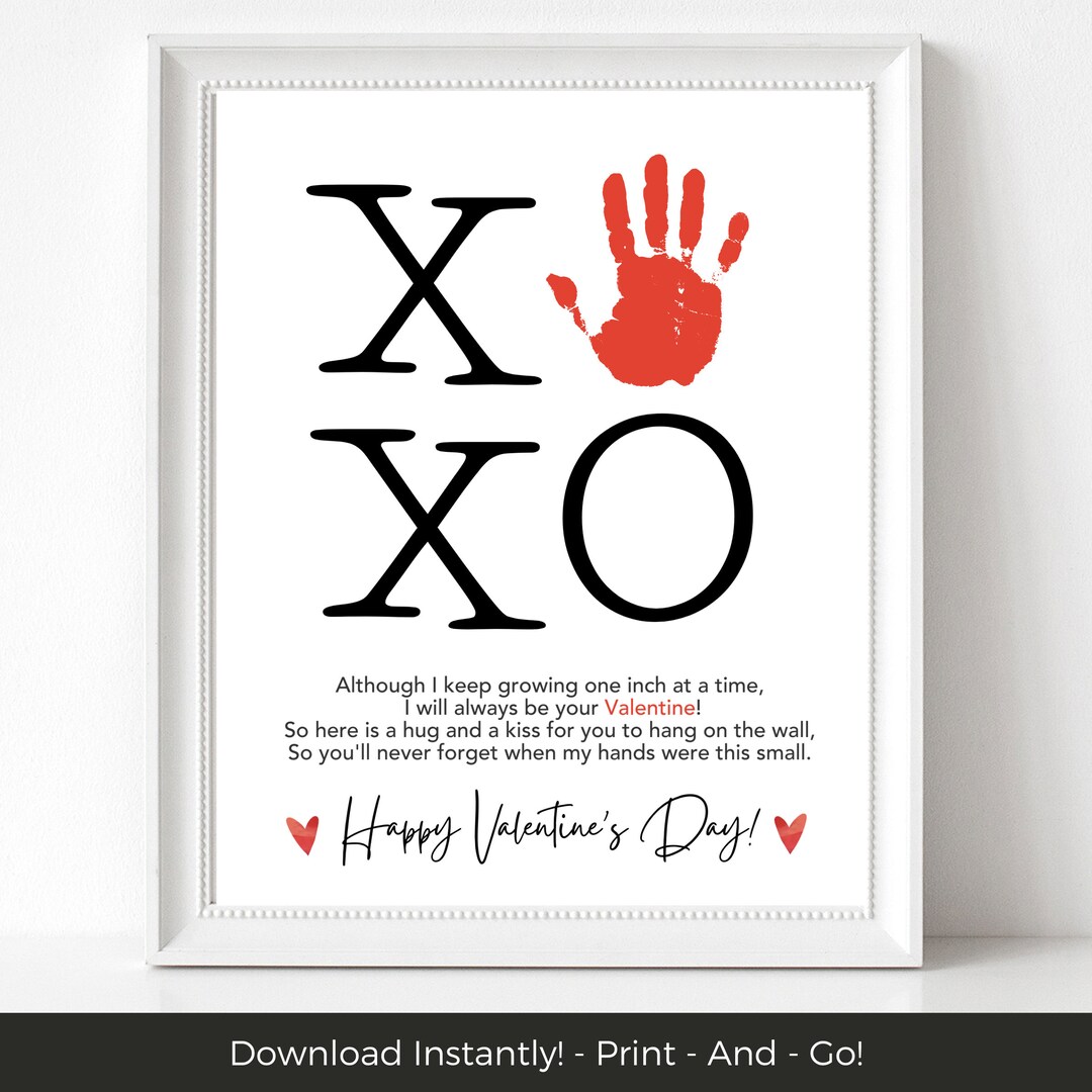 Valentines Day Craft, Preschool Activities Handprint Craft for Kids ...