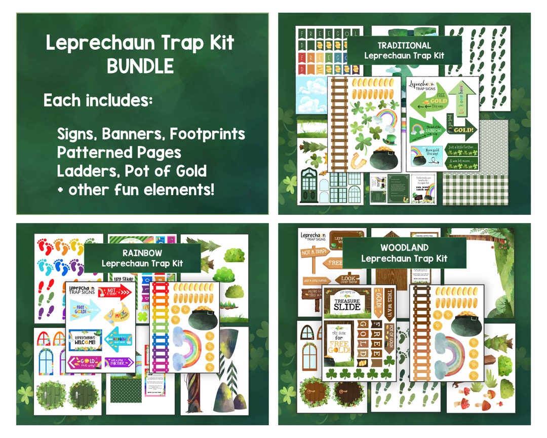 Leprechaun Trap Kit Printable St Patricks Day Activities for - Etsy