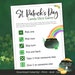 St Patricks Day Game Candy Dice, St Paddys Day Printable Game for Kids ...