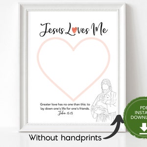 Scripture Craft Printable, Handprint Art for Kids, Easy Bible Crafts ...