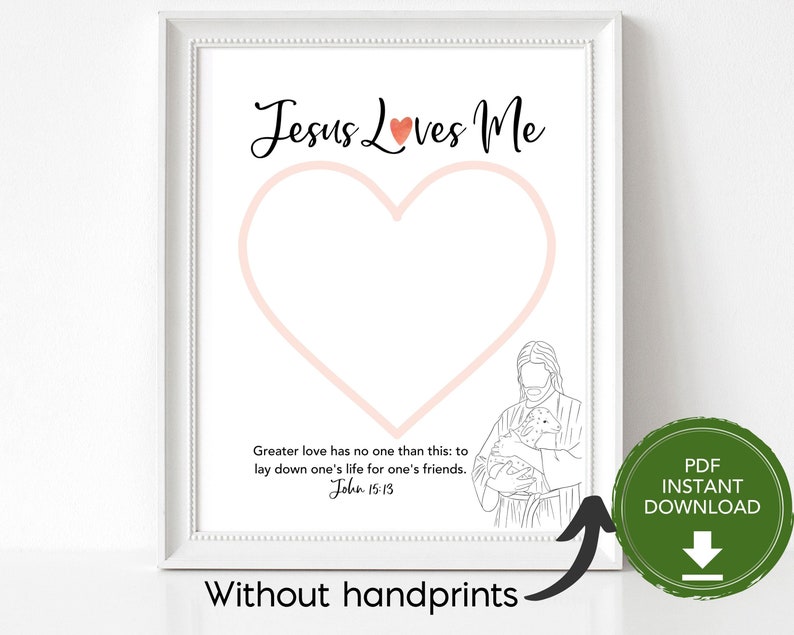 Scripture Craft Printable Handprint Art for Kids Easy Bible - Etsy