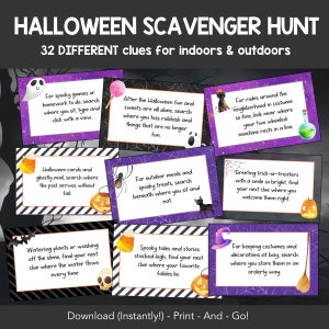 Halloween Scavenger Hunt for Kids, Halloween Printables Games for ...