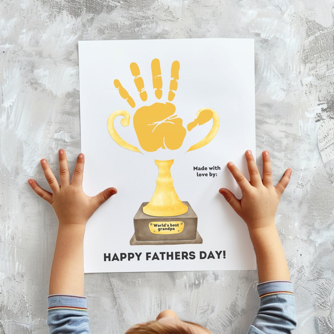 Grandpa Fathers Day Handprint Printable Poem, Grandpa Gift From ...