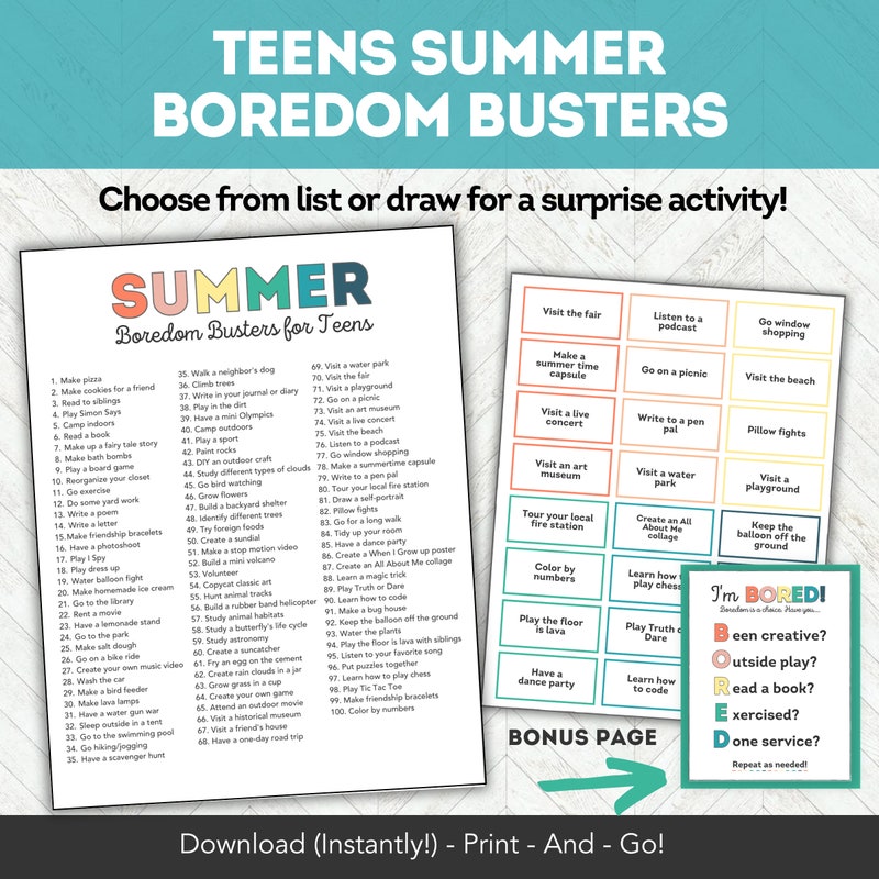 Summer Bucket List - Etsy