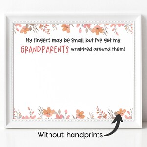 Grandparents Day Handprint Craft Printable, Gift for Grandma Grandpa ...