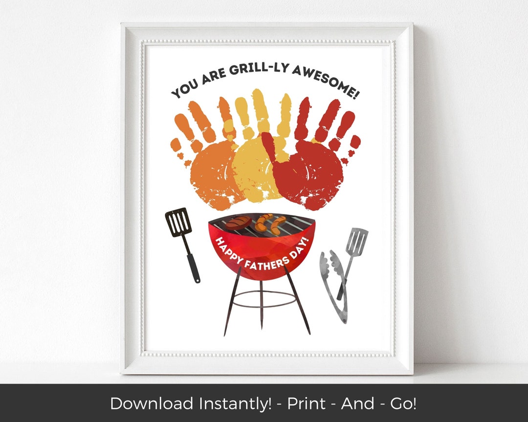 Printable Handprint Craft Gift for Dad From Kids, Easy Preschool Crafts ...