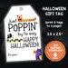 Halloween Popcorn Gift Tag, Printable Halloween Party Favor Tags ...