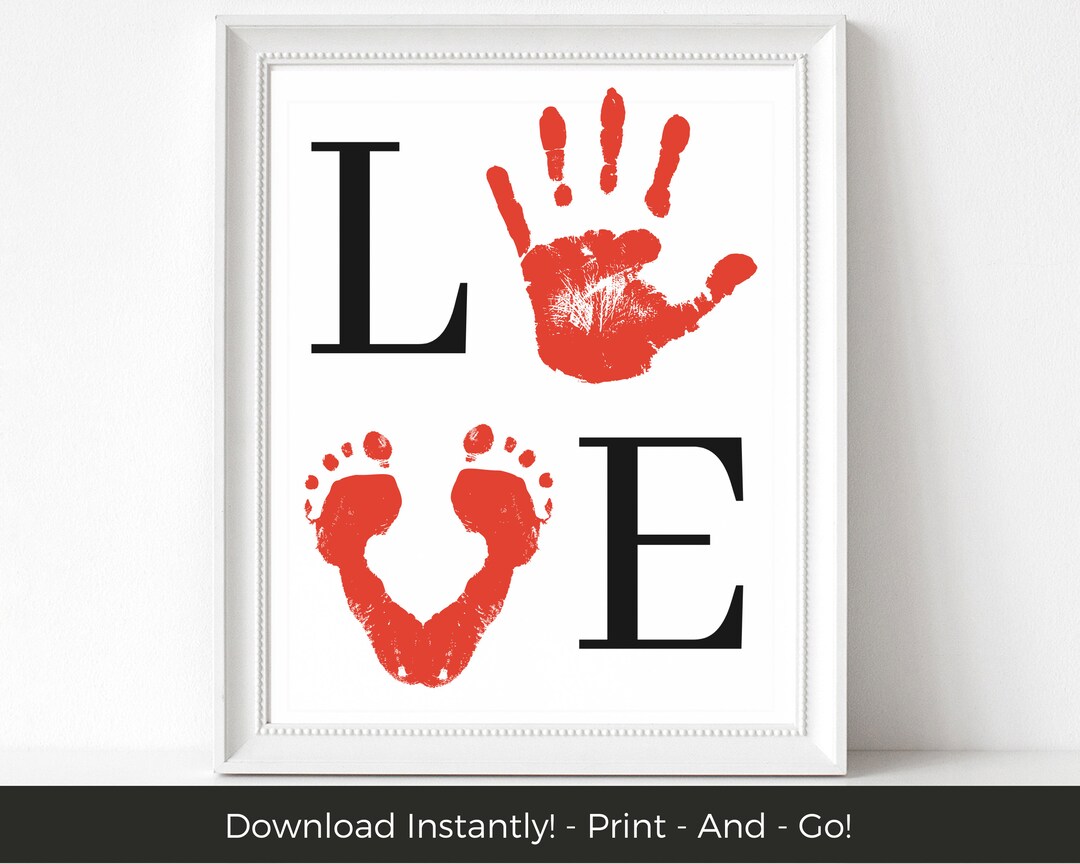Printable Handprint Art for Kids, Valentine Preschool Activities ...