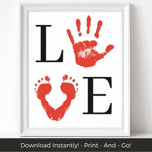 Printable Handprint Art for Kids, Valentine Preschool Activities ...