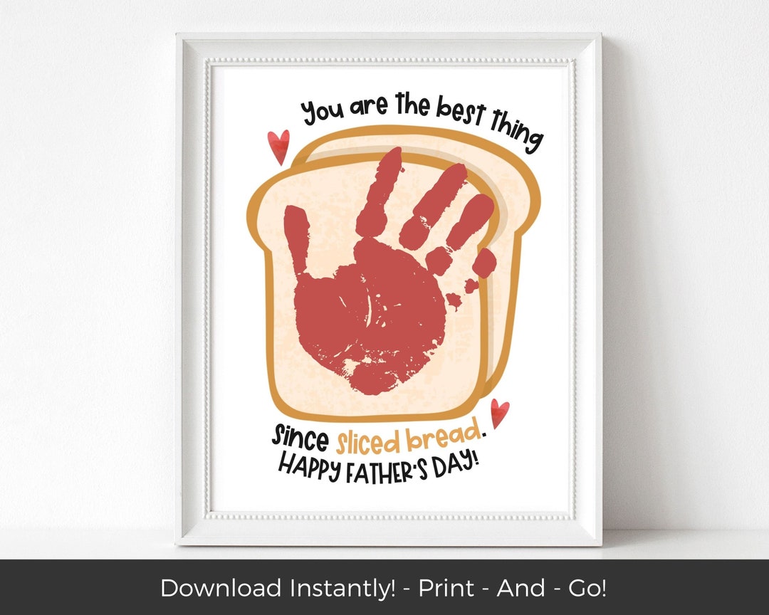 Fathers Day Printable Craft for Kids & Toddlers, Fathers Day Handprint ...