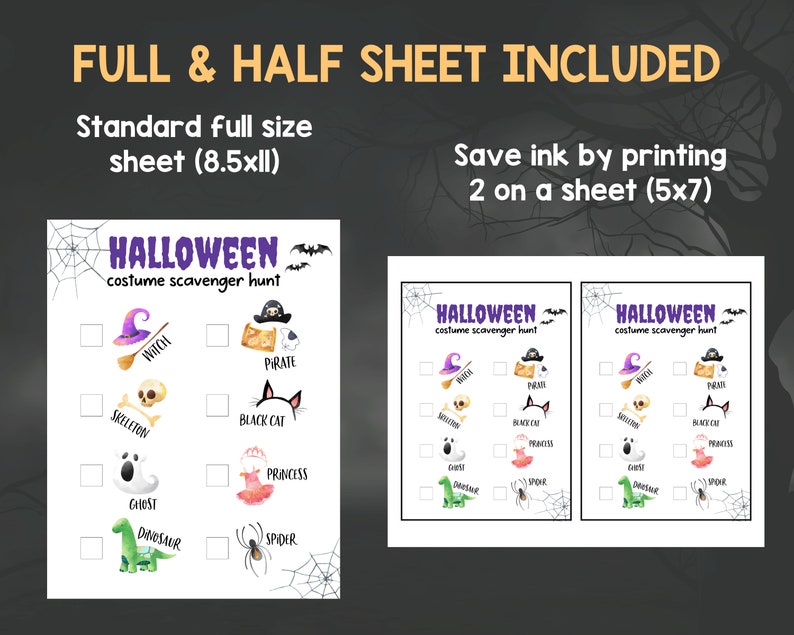 Costume Halloween Scavenger Hunt for Kids Halloween Printable - Etsy