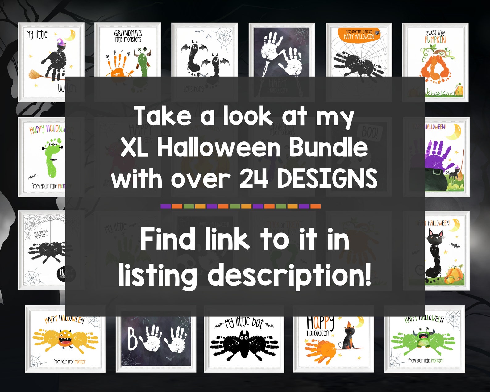 Halloween Handprint Craft DIY Craft for Kids Art Halloween - Etsy