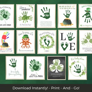 Printable St Patricks Day Handprint Craft Ideas St Patricks - Etsy