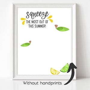 Lemon Handprint Art, Summer Handprint Art, Printable Handprint Craft ...