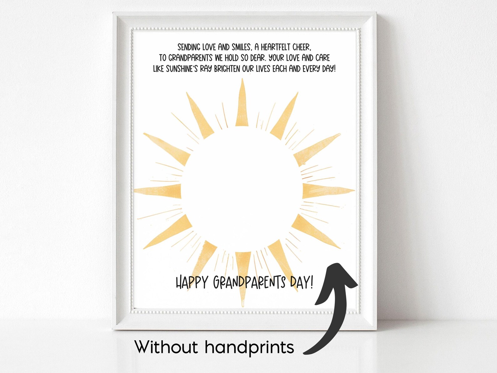Grandparents Day Handprint Craft Printable, Gift for Grandma Grandpa ...