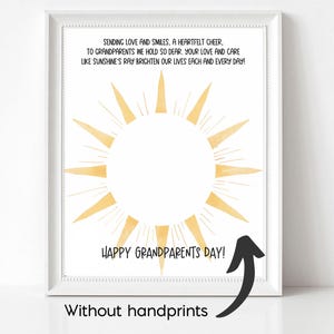 Grandparents Day Handprint Craft Printable, Gift for Grandma Grandpa ...