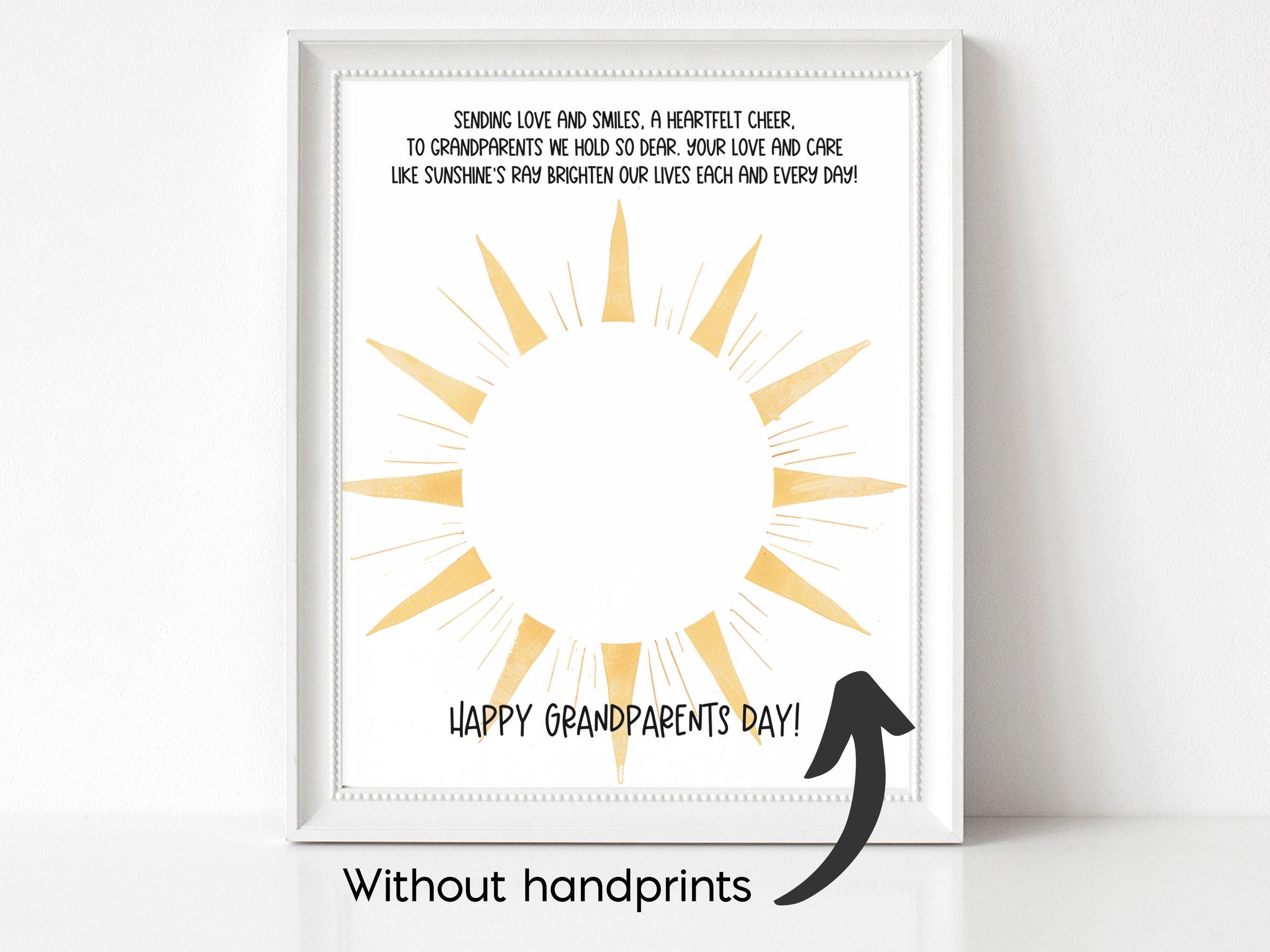 Grandparents Day Handprint Craft Printable, Gift for Grandma Grandpa ...