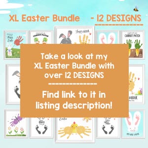 Easter Bunny Easter Craft, Easter Handprint Kids Craft, Baby's First ...