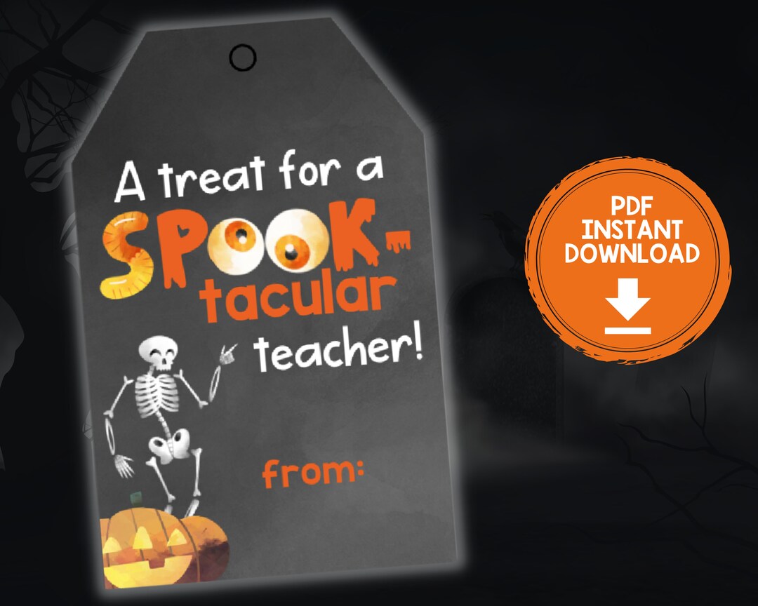 Halloween Teacher Appreciation Printable Halloween Teacher - Etsy