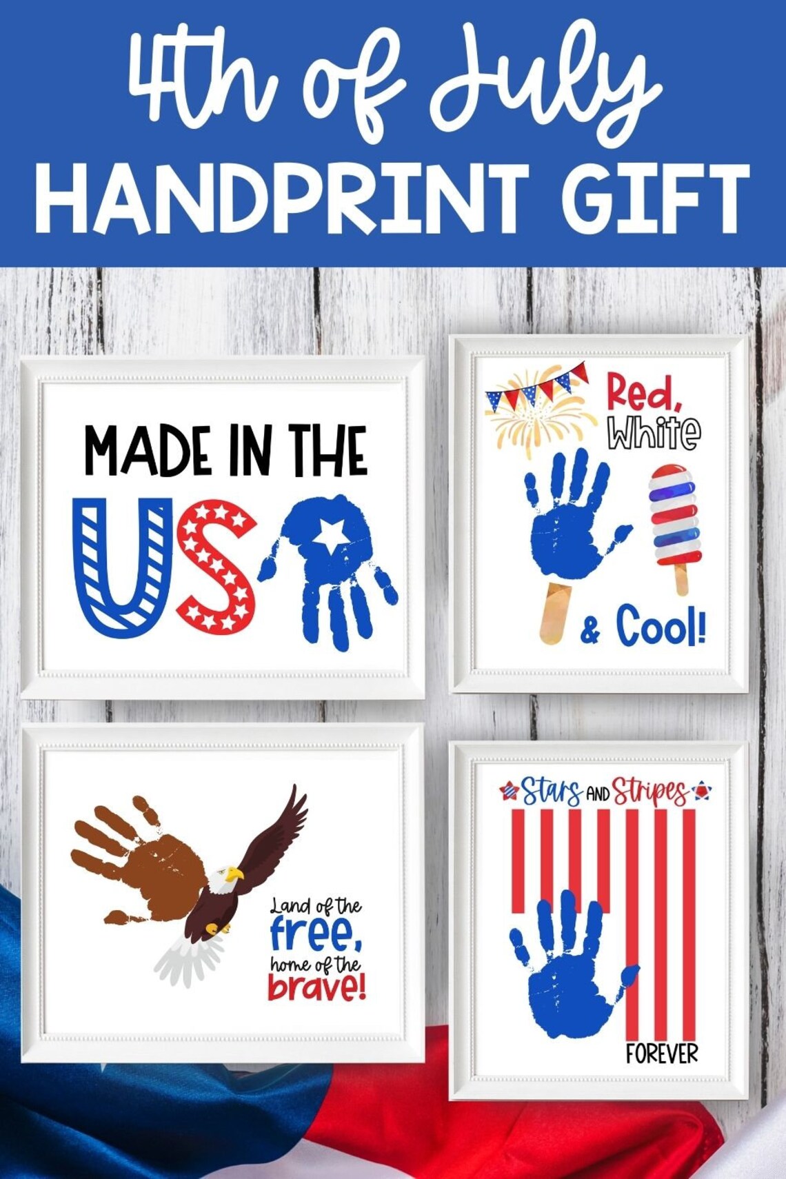 Stars & Stripes 4th of July Handprint Art, Fourth of July Handprint ...
