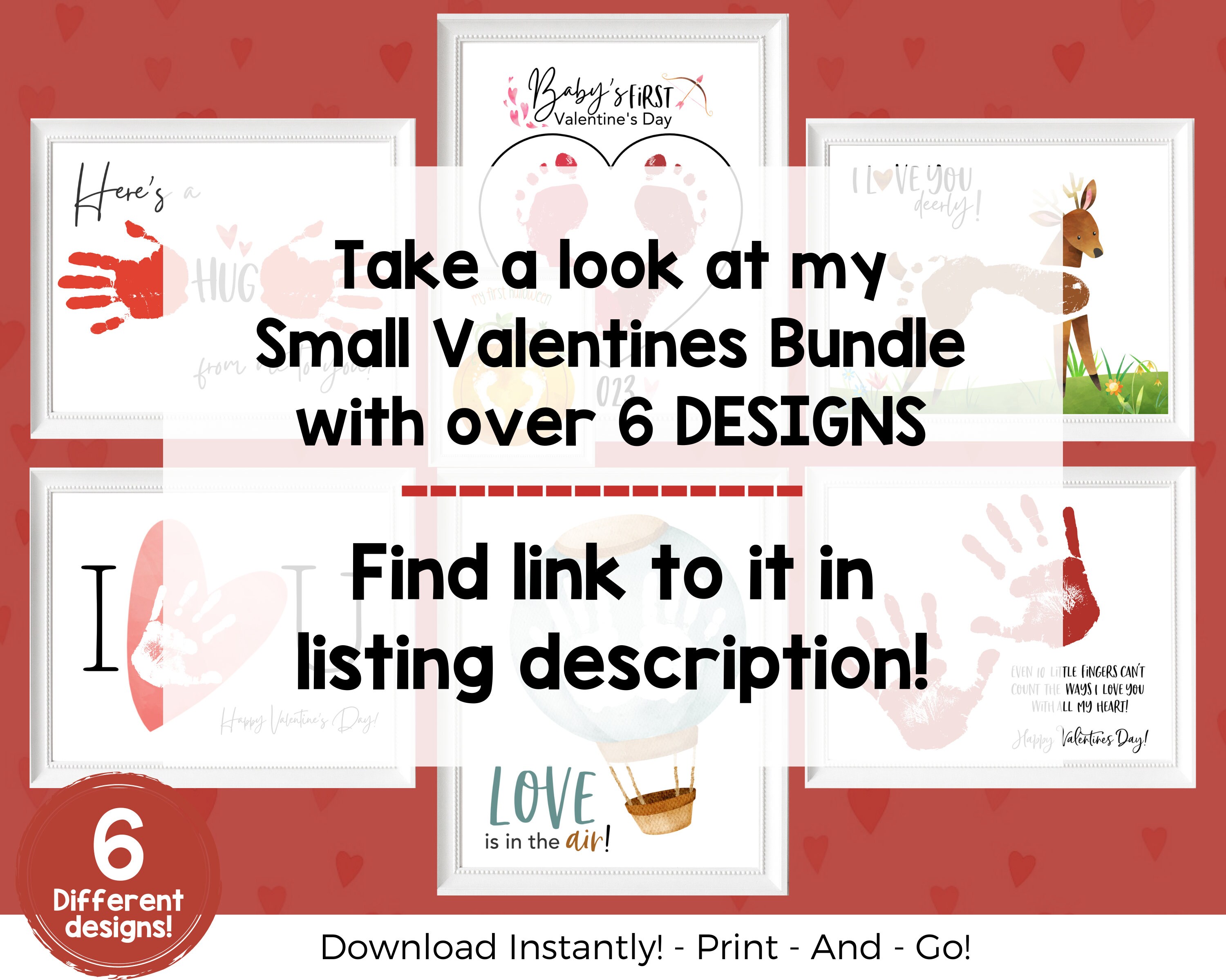 Printable Activities for Kids Valentines Day Handprint Art - Etsy