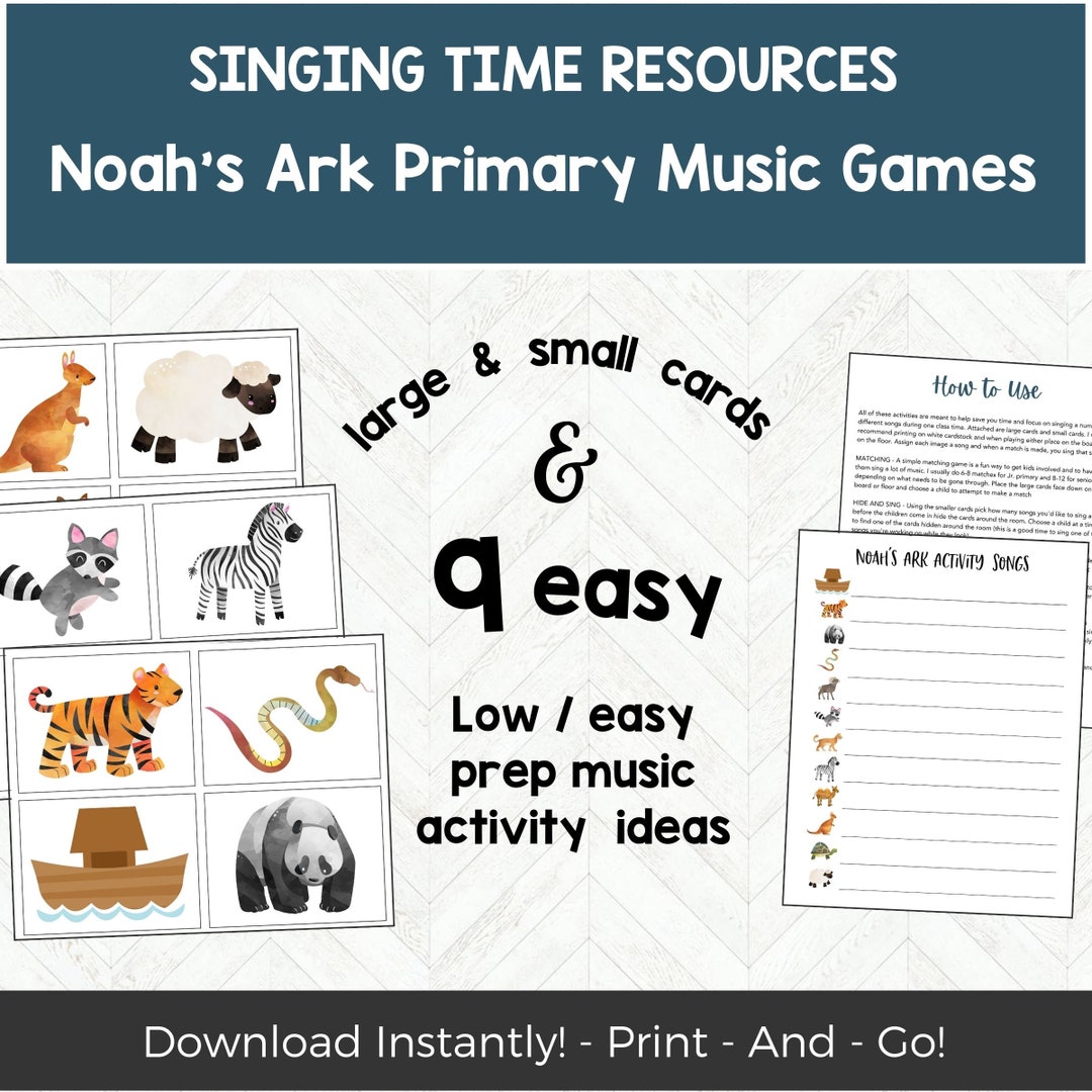 Noahs ARK Singing Time Activity, LDS Primary Chorister, LDS Primary ...