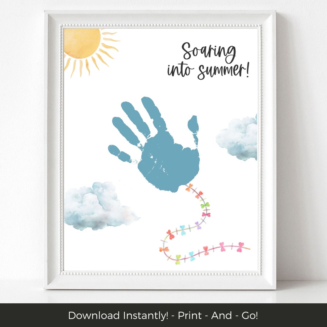 Summer Handprint Craft for Kids Summer Printable Handprint Art, Toddler ...